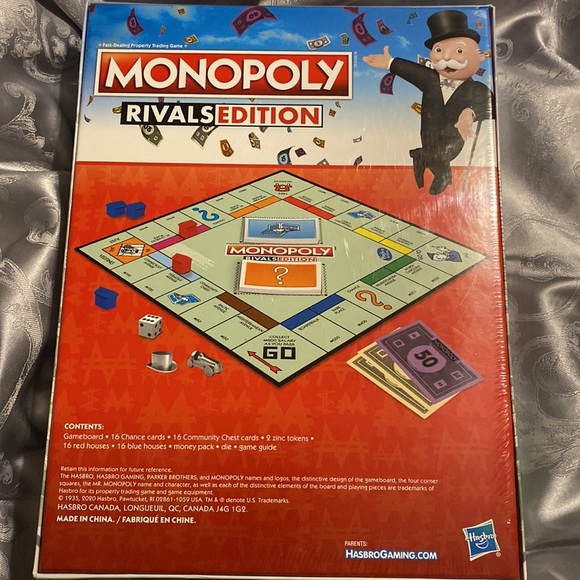 Hasbro | Toys | Monopoly Rivals Edition Game | Poshmark